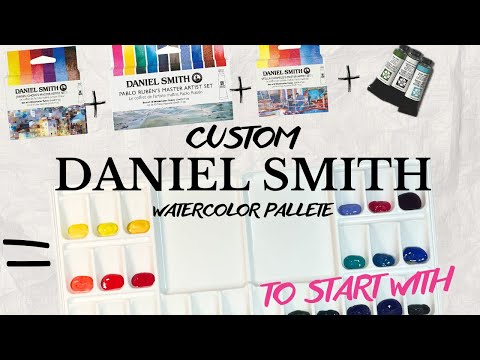 Custom Daniel Smith Watercolor Palette from 3 Master Artist Sets | Swatching All 24 Colors
