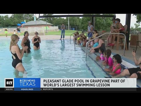 North Texas contributes to the "World's Largest Swim Lesson"