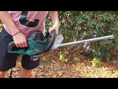 Parkside Electric Hedge Trimmer PHS 600 A1 Unboxing Testing