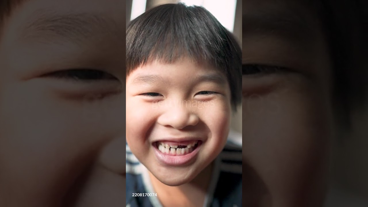 Happy Boy Smiling with Missing Teeth - 4K stock video  #cute #trythatinasmalltown #photography