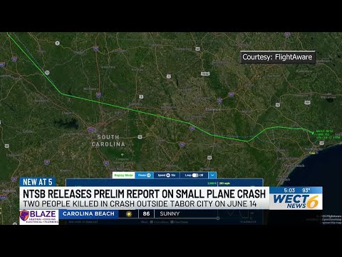 NTSB releases preliminary report on deadly plane crash near Tabor City