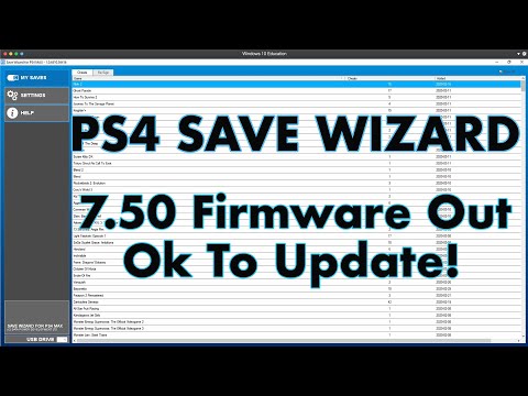 PS4 Save Wizard Update - 7.50 Firmware Released | Software is Now Compatible with 7.50!😉