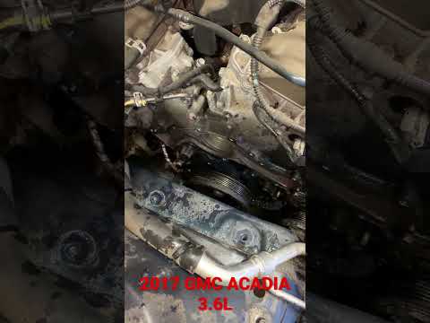 2017 GMC ACADIA 3.6L WATER PUMP REPLACEMENT #automobile #mechanic