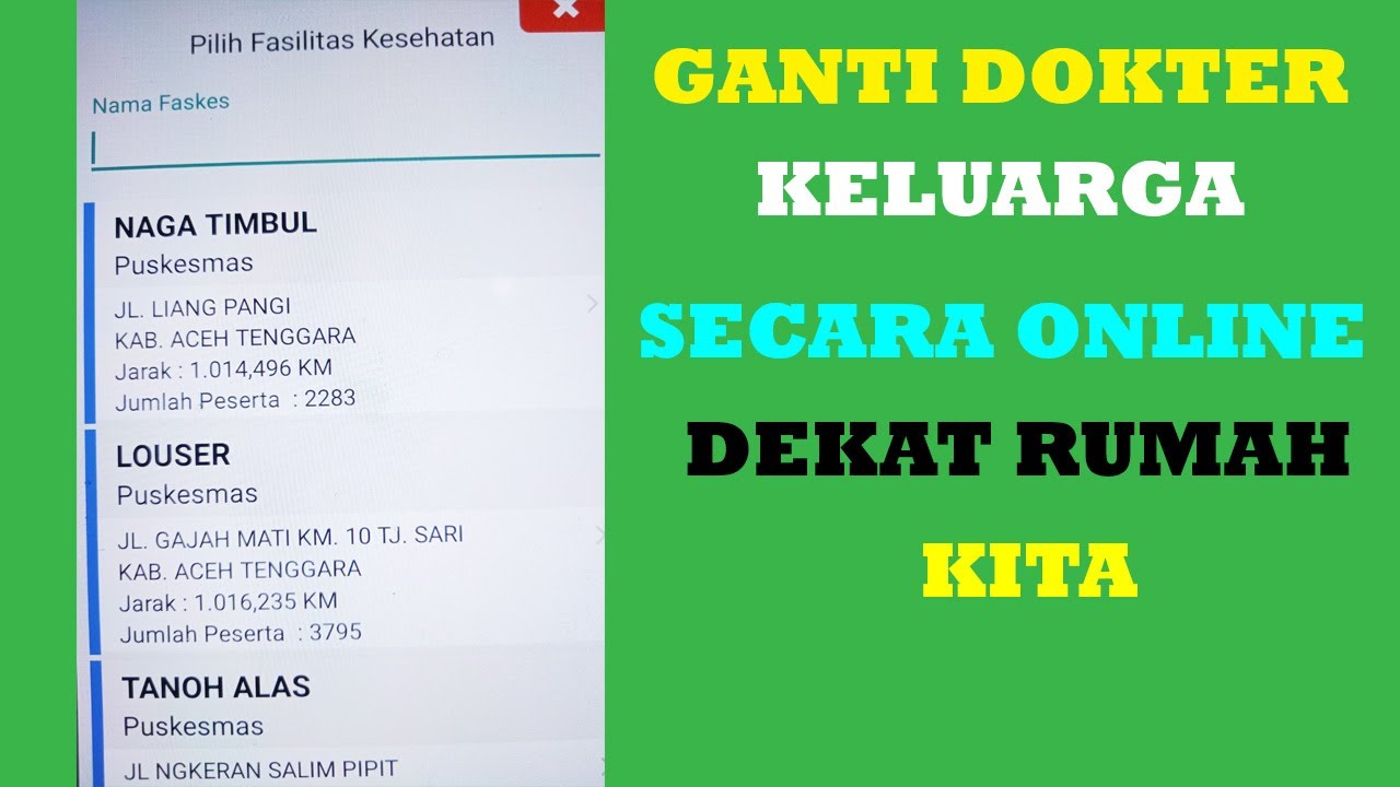 Cara Ganti Dokter Keluarga BPJS Kes  Atau JKN KIS Secara Online