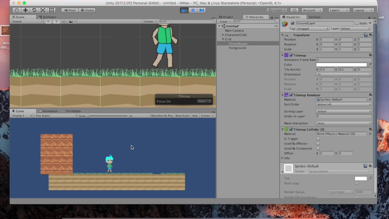 Unity 2017.2 Tilemap Tutorial part 2