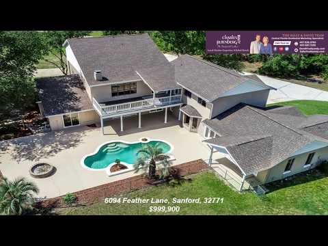Custom Seminole Estates home for sale 5 acres 6 bedrooms privately gated Sanford 32771
