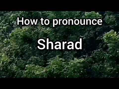 How to Pronounce Sharad