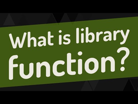 What is library function?