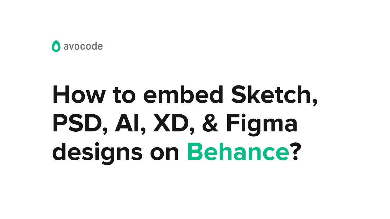 How to embed designs from Avocode on Behance as iframes