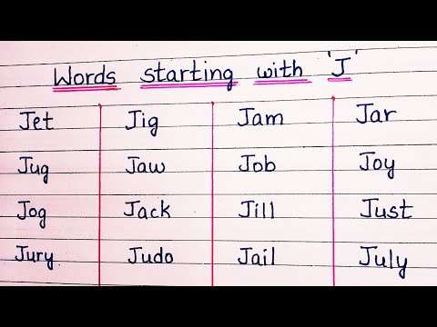 50+ Words starting with 'J' Words that start with 'J' Letter 'J' Words 50 'J' Letter Words