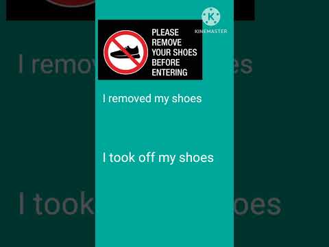 I Removed My Shoes" vs. "I Took Off My Shoes"#english #learning #learnenglish