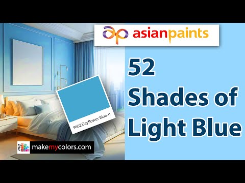 Exploring 52 Shades of Light Blue: Asian Paints Color Palette with Codes #interiordesign #blues