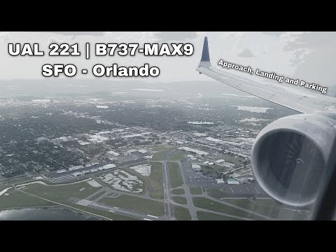 Floaty Landing into Orlando International Airport (KMCO) | United Airlines 737 MAX 9