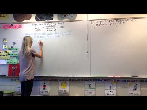 Descubre I 8.3 Part#1 Las comparaciones Profesora Ruddock Cheney High School