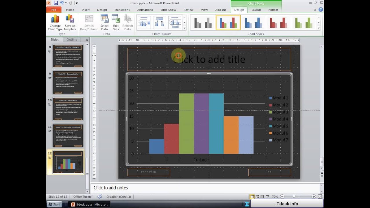 Module 6 – Developing presentations - Microsoft PowerPoint 2010 – exercise solution