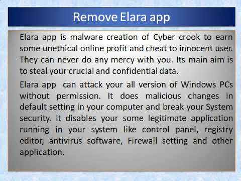 Remove Elara app