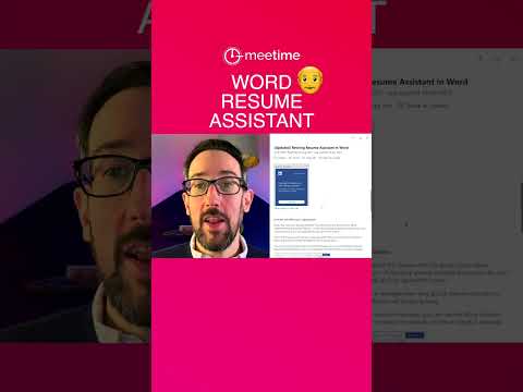 Microsoft Word Resume Assistant Retires