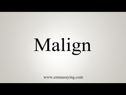 How To Say Malign
