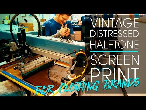 Vintage Distressed Halftone Screen printing for brands