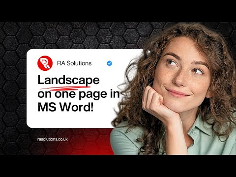 How to Change Page Orientation in Word (Portrait & Landscape for Specific Pages!) | EASY Tutorial