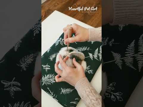 Needlefelting:made with wool&cotton.Pet portrait.Artist Sayuri.Insta Heartful Pet Art ♡フェルト•アート