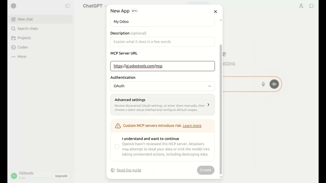 Odoo AI Chats and LLM Integration by faOtools: Configuring ChatGPT