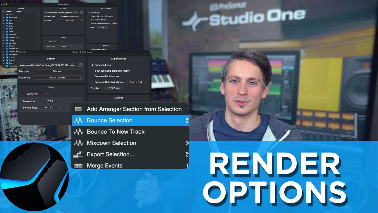 Render Options in Studio One