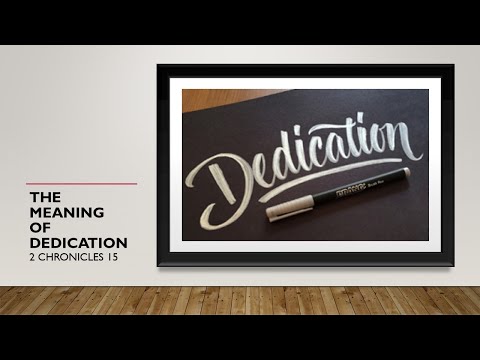 The Meaning of Dedication