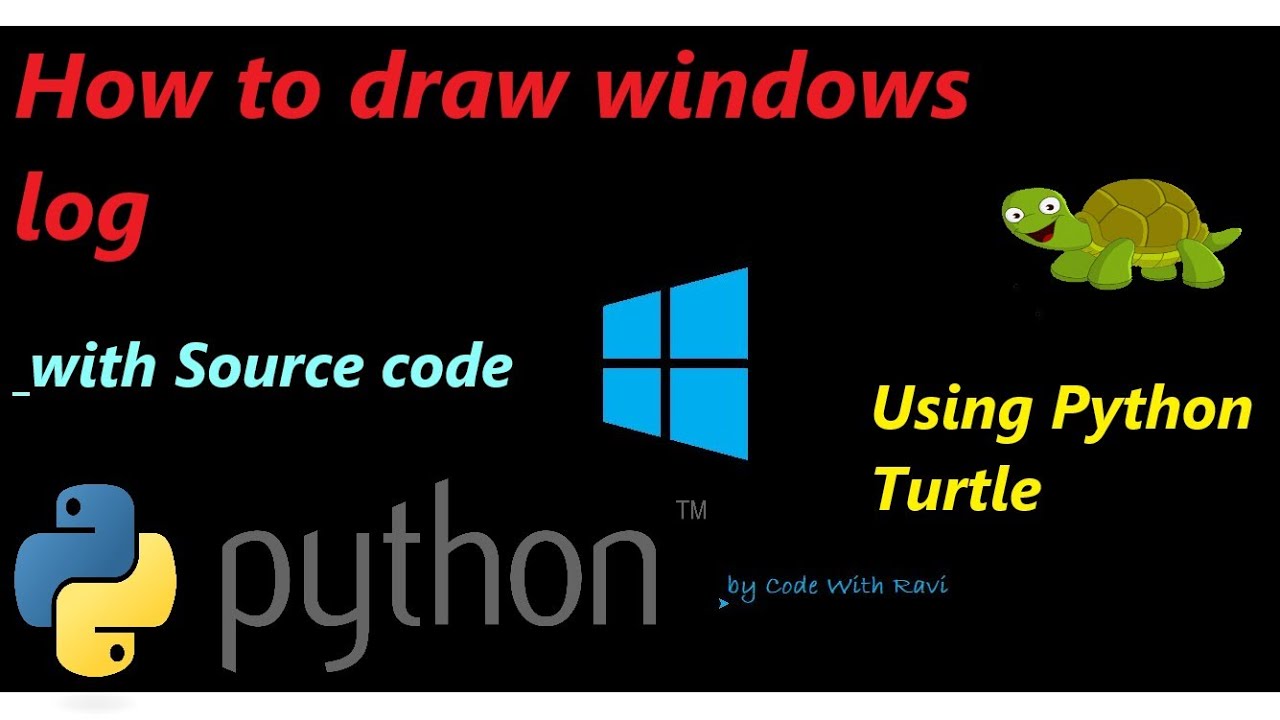 draw windows logo in python | python turtle graphics tutorials