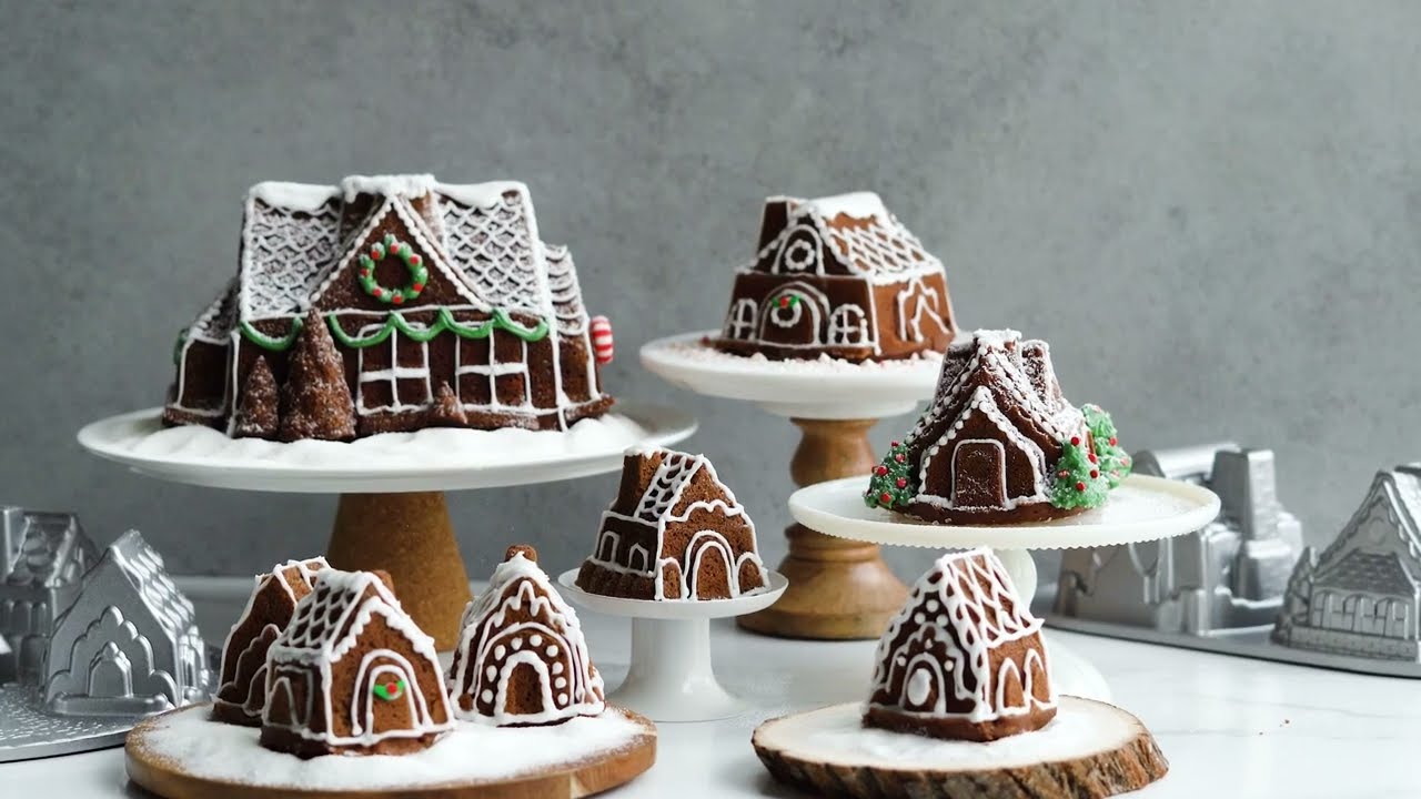 Make the perfect Gingerbread Houses with our Holiday Bakeware Collection | Nordic Ware