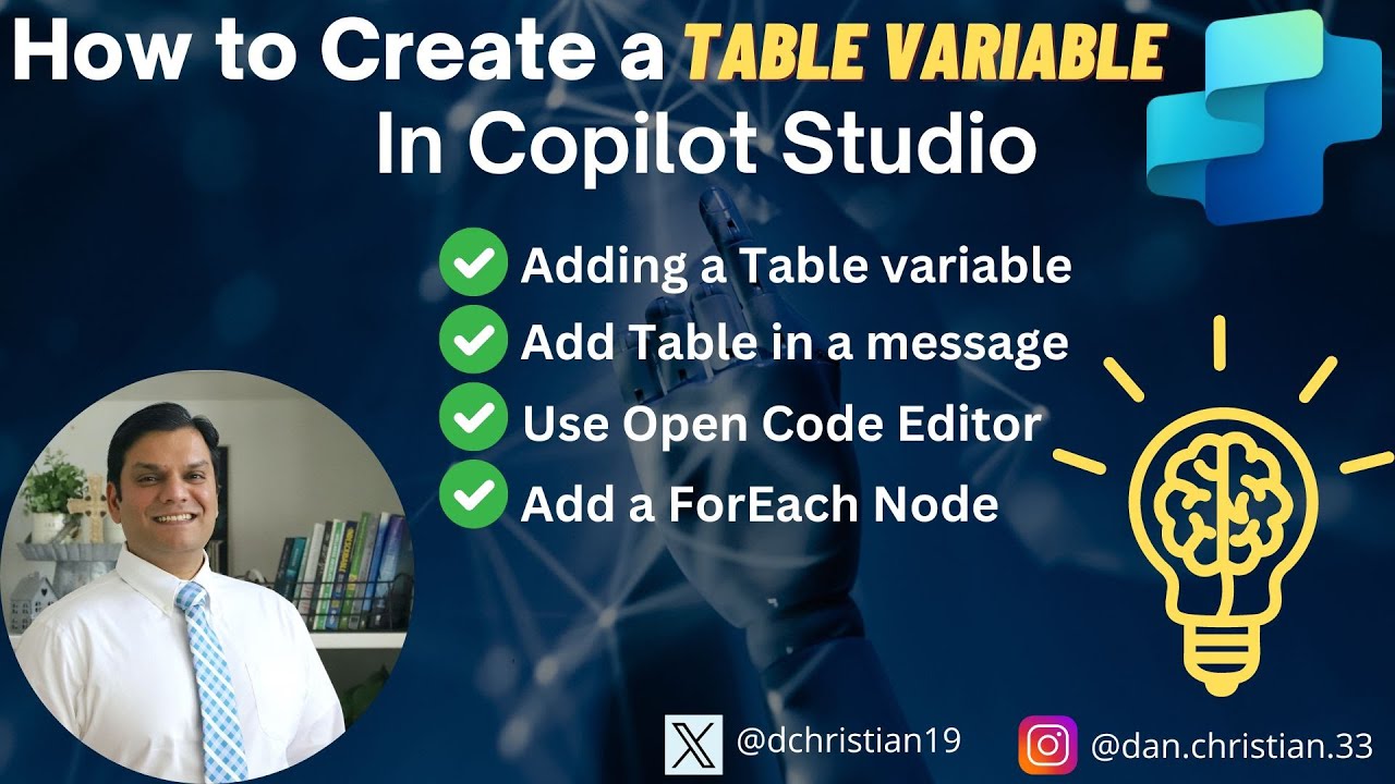 Creating Table Variables in Copilot Studio: A Guide