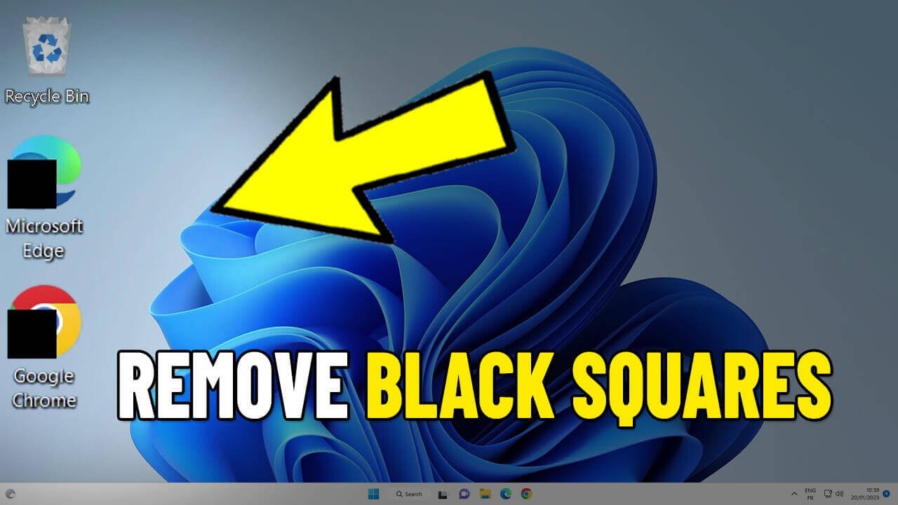Remove Black Boxes on Desktop Icons in Windows 11 / 10 | How To Fix black Squares on desktop icons