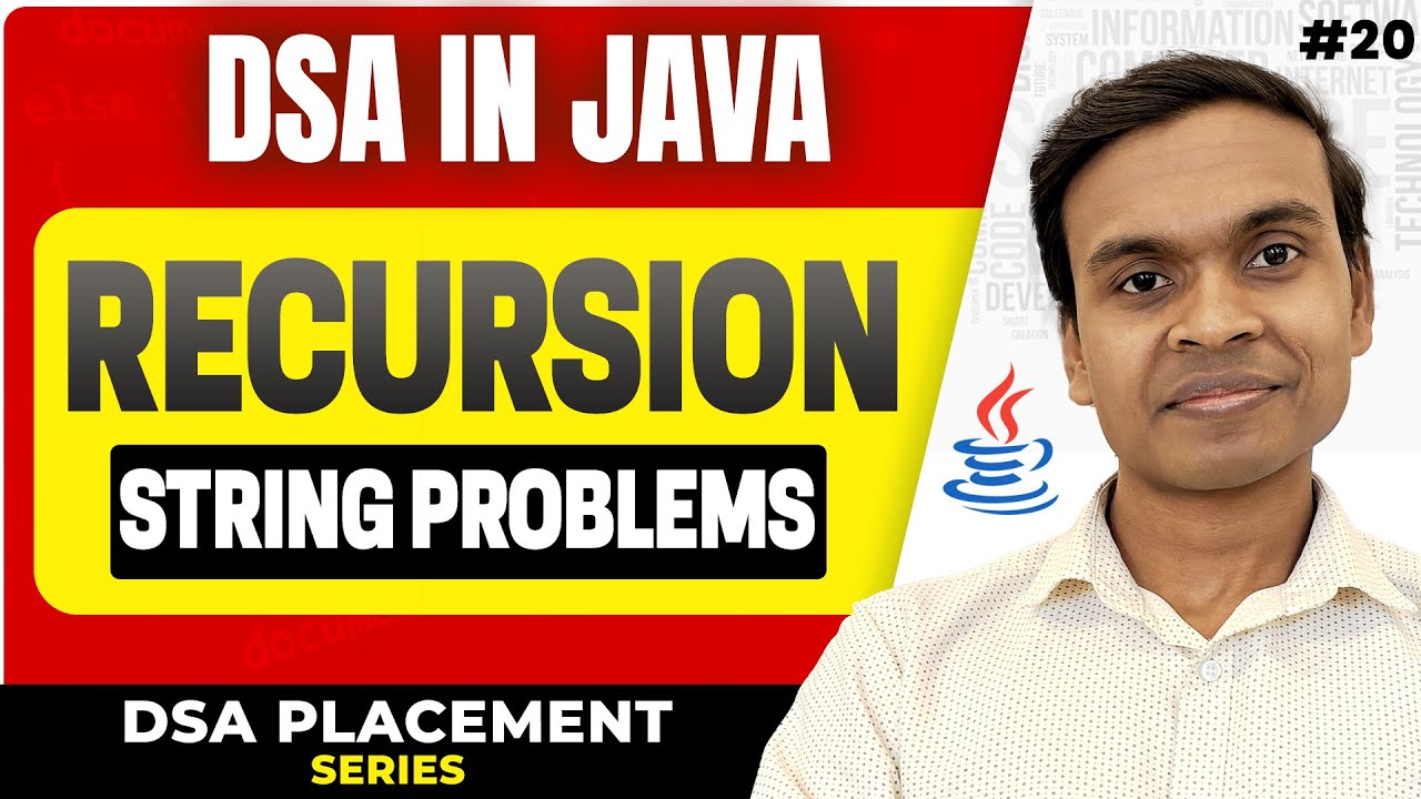 Recursion with Strings in Java | Palindrome & Anagram | DSA in Java Full Course #20
