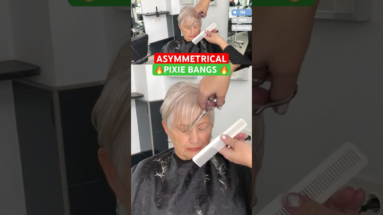 ASYMMETRICAL PIXIE BANGS! 🔥🔥🔥Full Tutorial Linked Below!