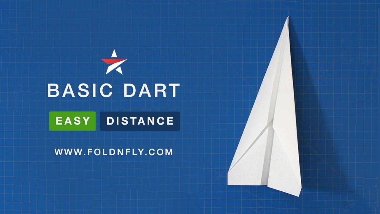 ✈ The Easy and Classic Paper Airplane - The Basic Dart - Fold 'N Fly
