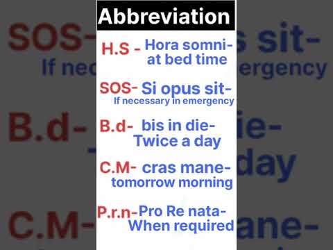 Abbreviation of Hs,SOS,Bd,Cm,Prn