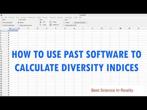 How to use Past software to determine diversity indices.