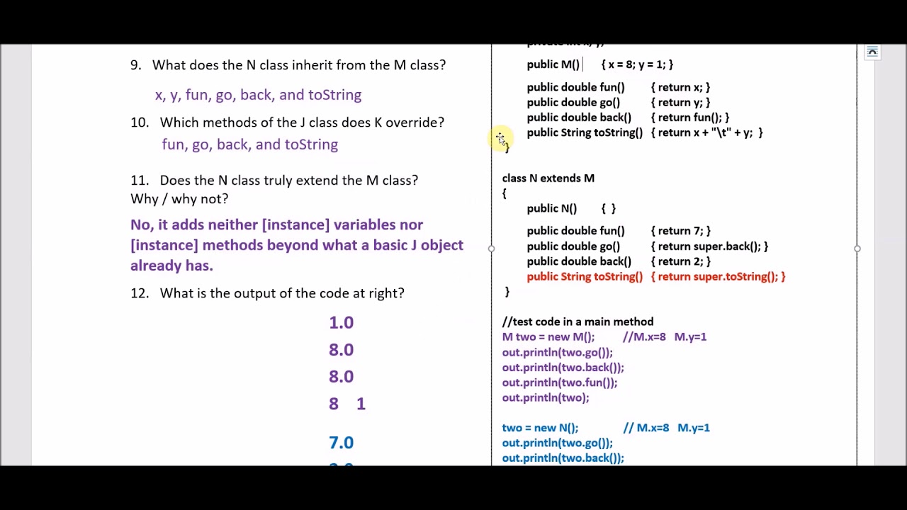 Inheritance Worksheet 3 prob 2