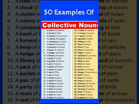 50 Examples Of Collective Noun #Shorts