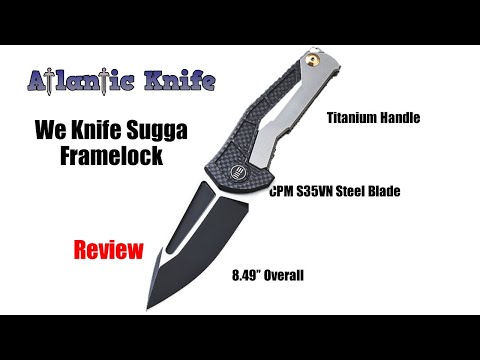 We Knife Co Ltd Sugga Framelock Folding Knife Review | Atlantic Knife Reviews 2019