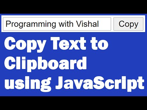 Learn Copy Text to Clipboard using JavaScript - Mind Luster