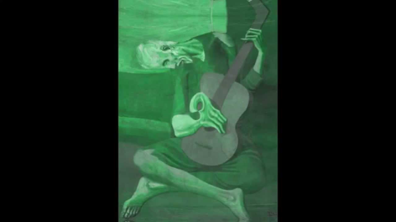 Picasso's The Old Guitarist (1903): digital reconstruction
