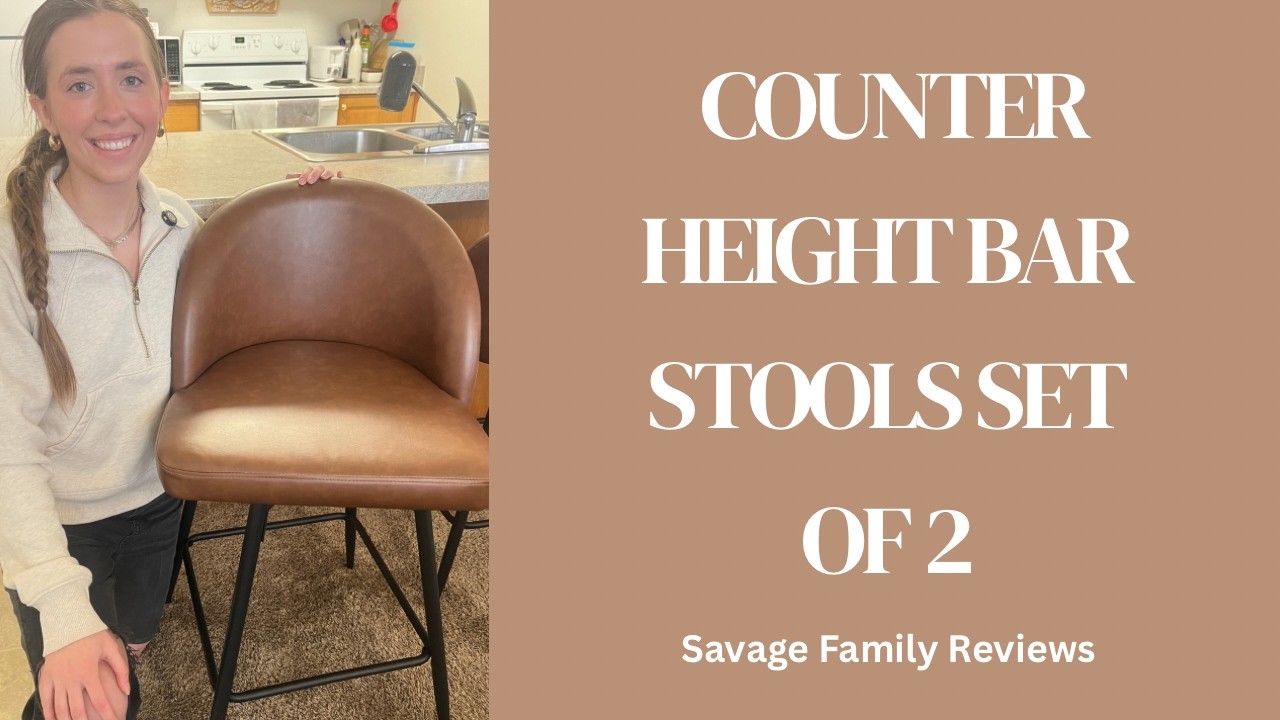 Review-Madaha Counter Height Bar Stools Set of 2
