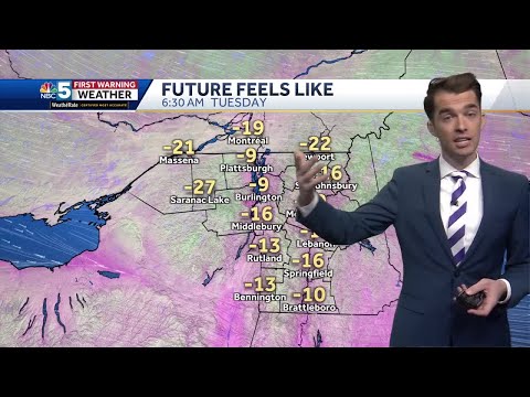 Bitterly cold start to Tuesday in Vermont, New York (02-17-25)