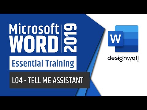 Word 2019 Essential Training - Word "Tell me" Assistant (04/31)