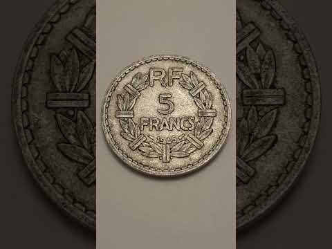 France 1945 5 Francs Coin 3.8 g Variant #shorts