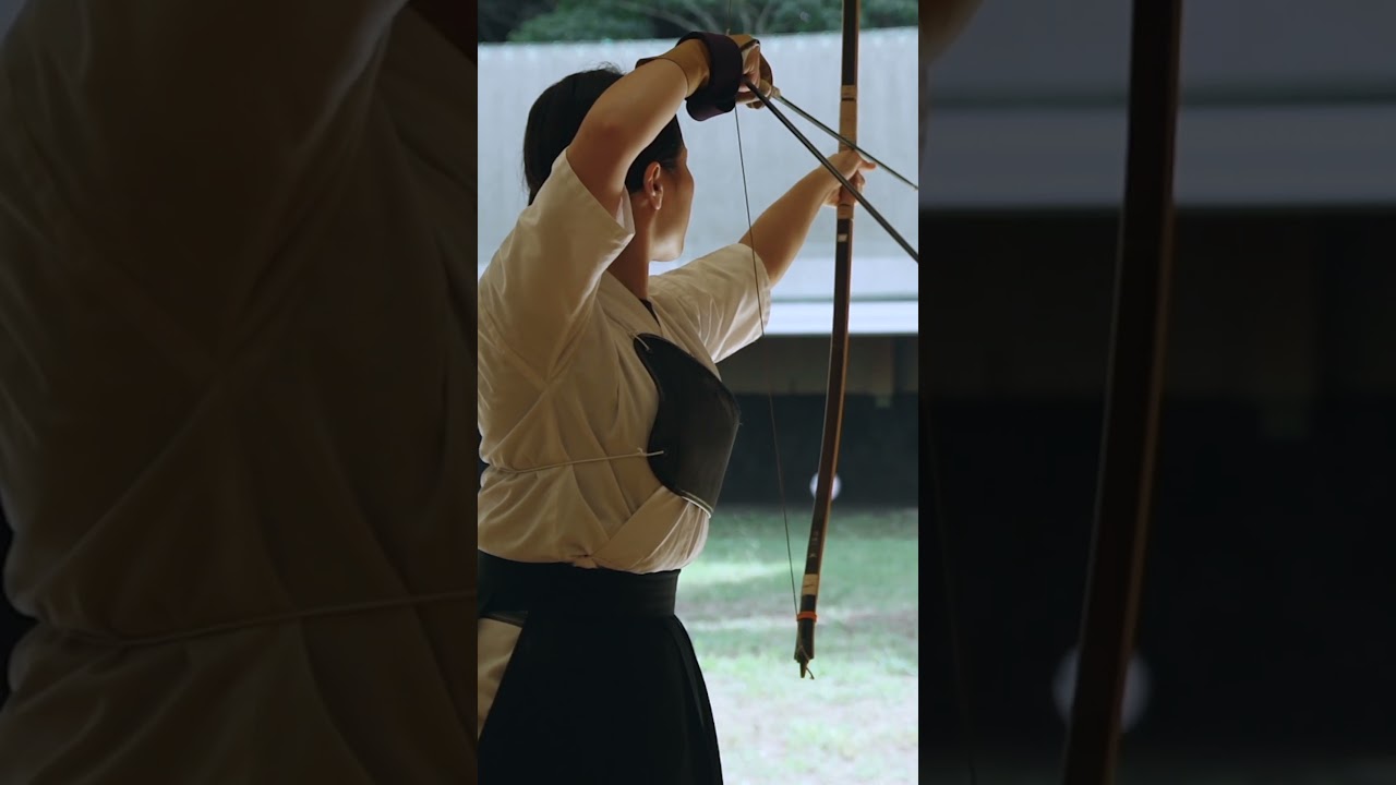 Japanese College Girl and the Zen of Archery. #kyudo  #martialarts