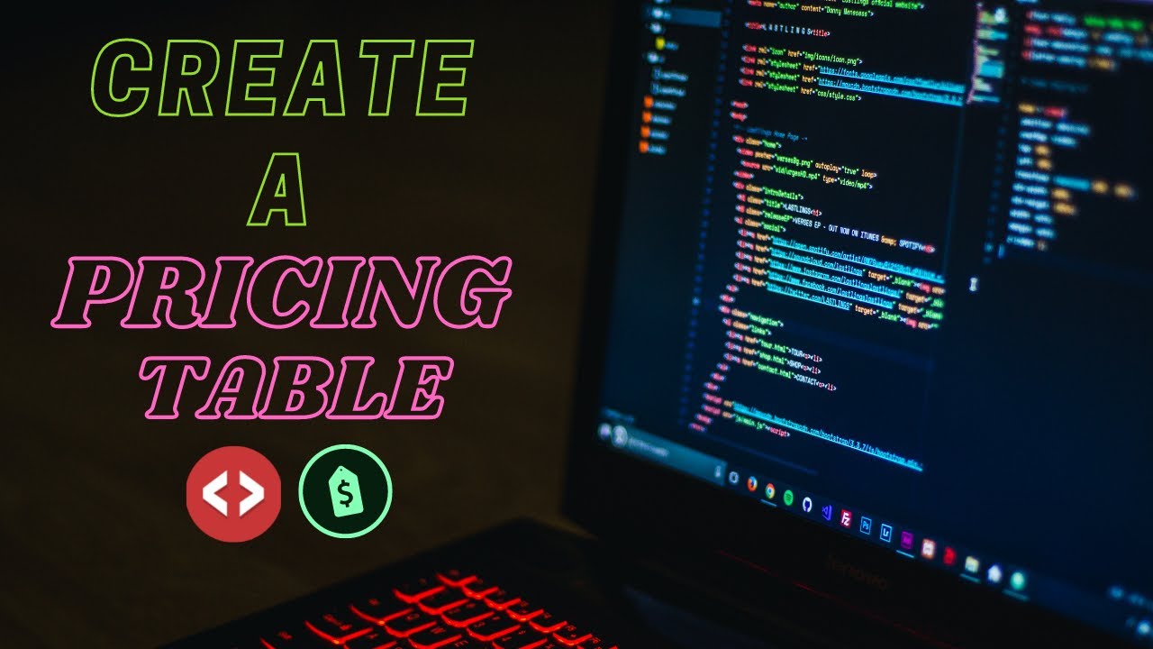 How to Create a   Unique Pricing Table .......Basic Tutorial