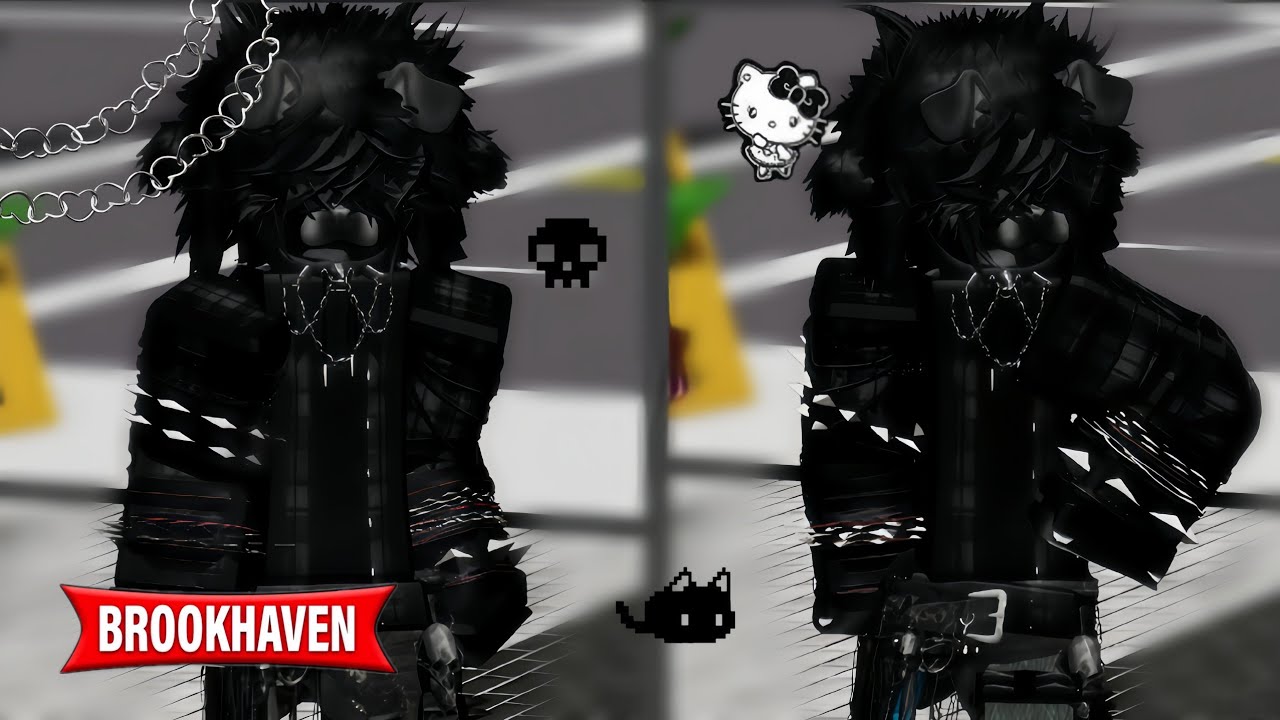 BROOKHAVEN 🏡 BLACK EMO Y2K FOR BOY OUTFIT IDEAS 🥷🏻🌆