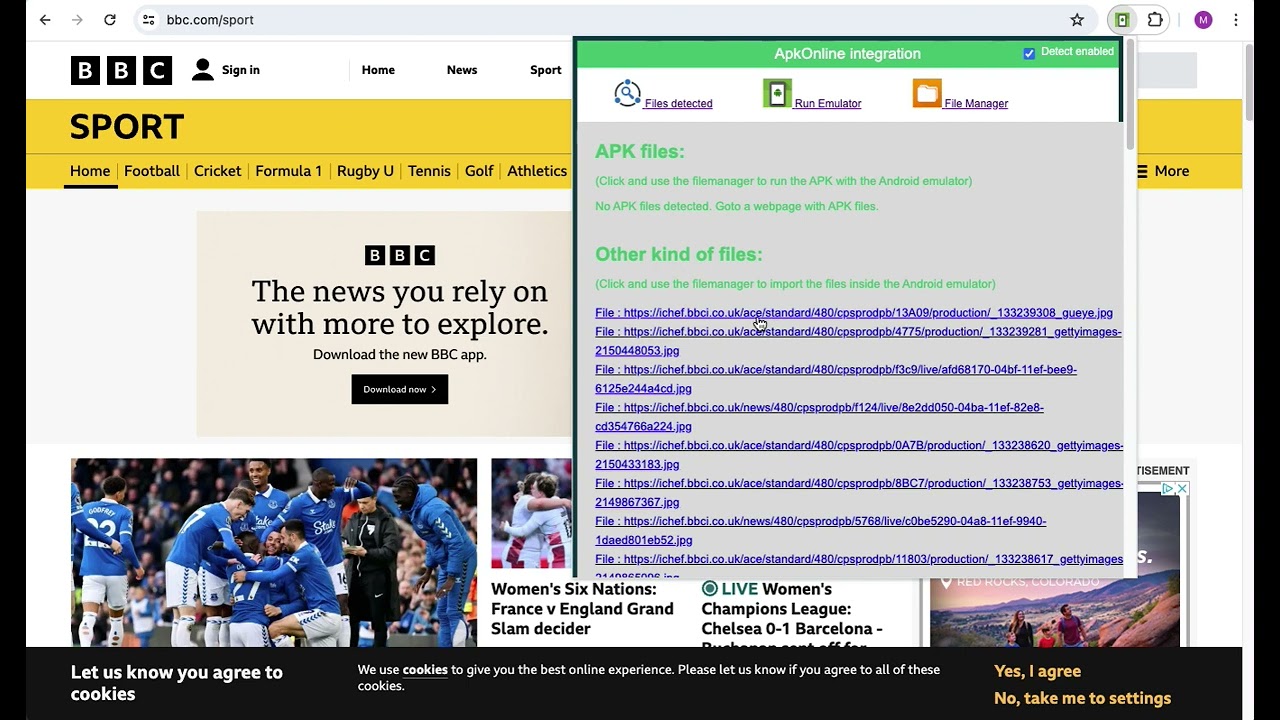 Android emulator APKonline Chrome extension